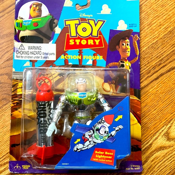 Toys | Vintage Buzz Lightyear Chrone Wflying Rocket Action Disney 1995 ...